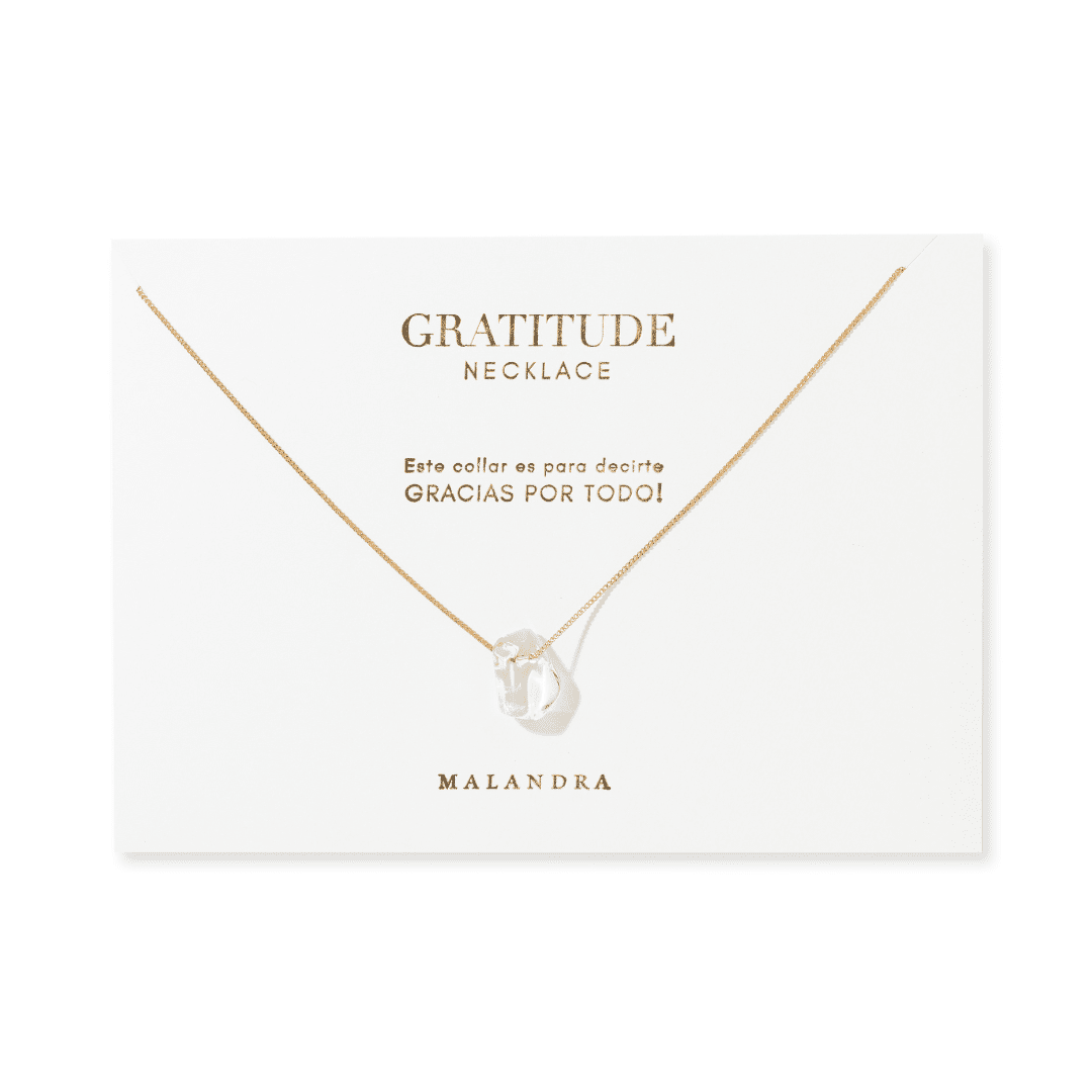 GRATITUDE CRYSTAL QUARTZ NECKLACE – Malandra Jewelry