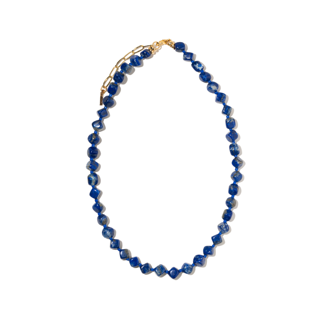 TERRA LAPISLAZULI STONE NECKLACE – Malandra Jewelry