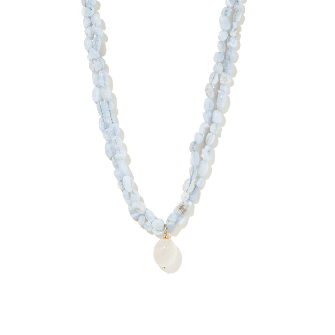 BLUE MORGANITE TERRA NECKLACE – Malandra Jewelry