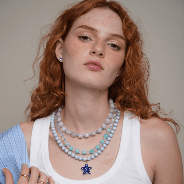 OCEAN WAVE SUMMER NECKLACE - Malandra Jewelry