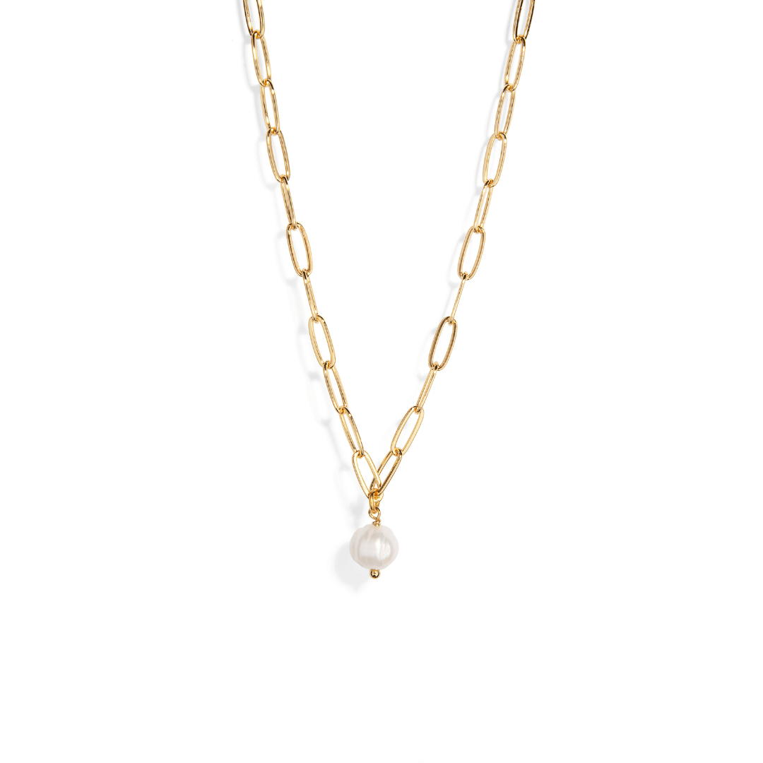 ETHEREAL GOLD PEARL NECKLACE – Malandra Jewelry