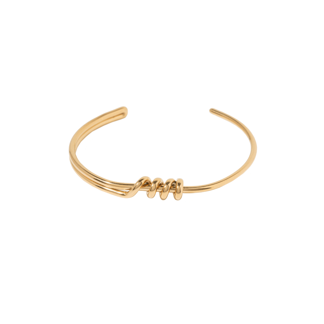 GOLDEN ETERNAL LOOP BRACELET – Malandra Jewelry