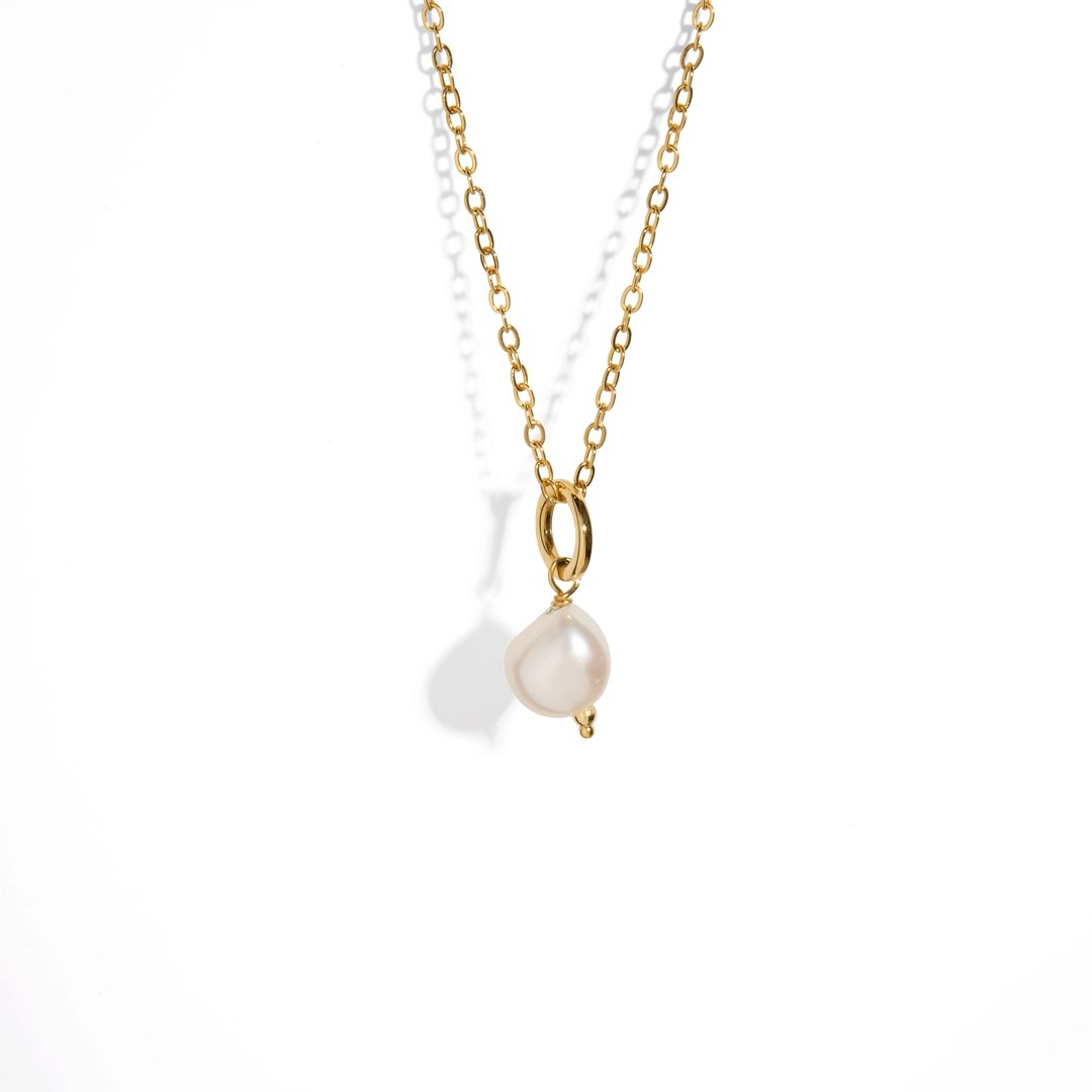SINGLE PEARL CIRCLE NECKLACE – Malandra Jewelry